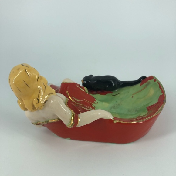 unbranded | Accents | Vintage Risqu Pinup Girl Cat And Surprise Trinket ...